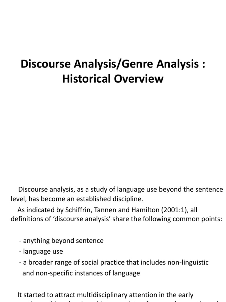Overview of Genre Analysis in Discourse | PDF | Linguistics | Analysis