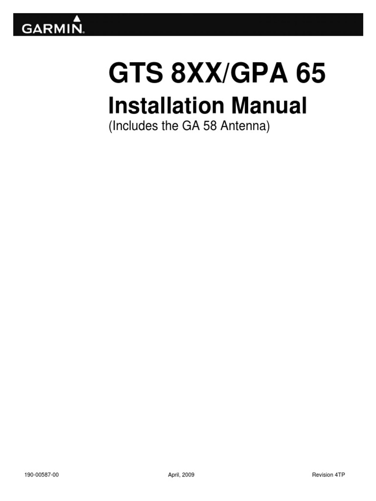 Garmin GTS 8XX GPA 65 Installation Manual | PDF | Electrical Connector ...