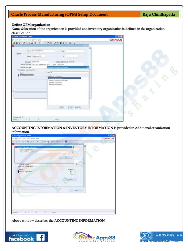 OPM Setup & Costing Guide | PDF | Inventory | Cost