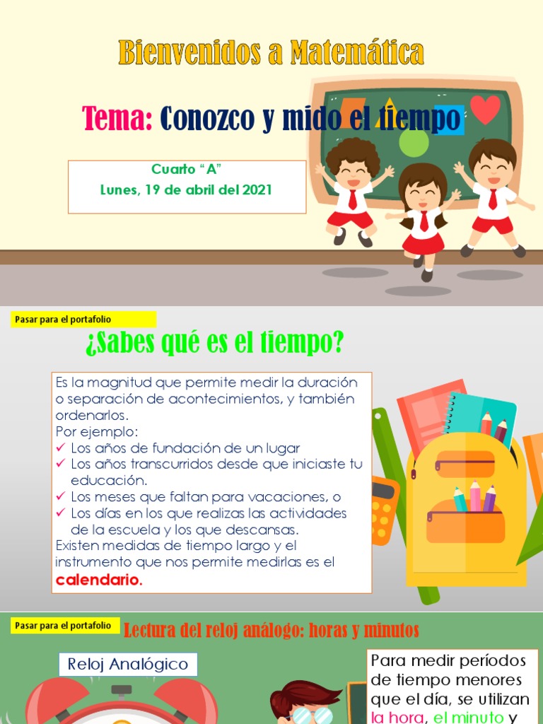 Conozco y mido el tiempo con relojes analógicos y digitales | PDF ...