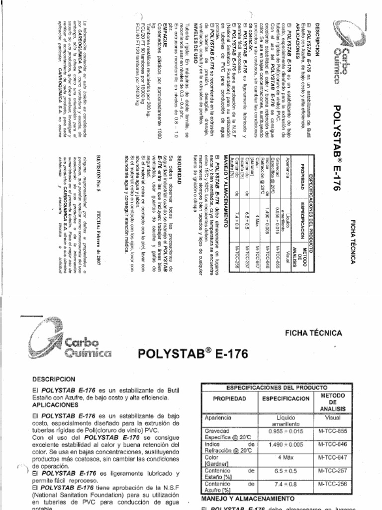 Estabilizante E-176 | PDF