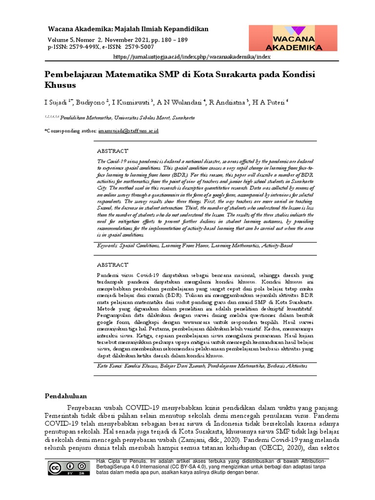 Pembelajaran Matematika SMP | PDF