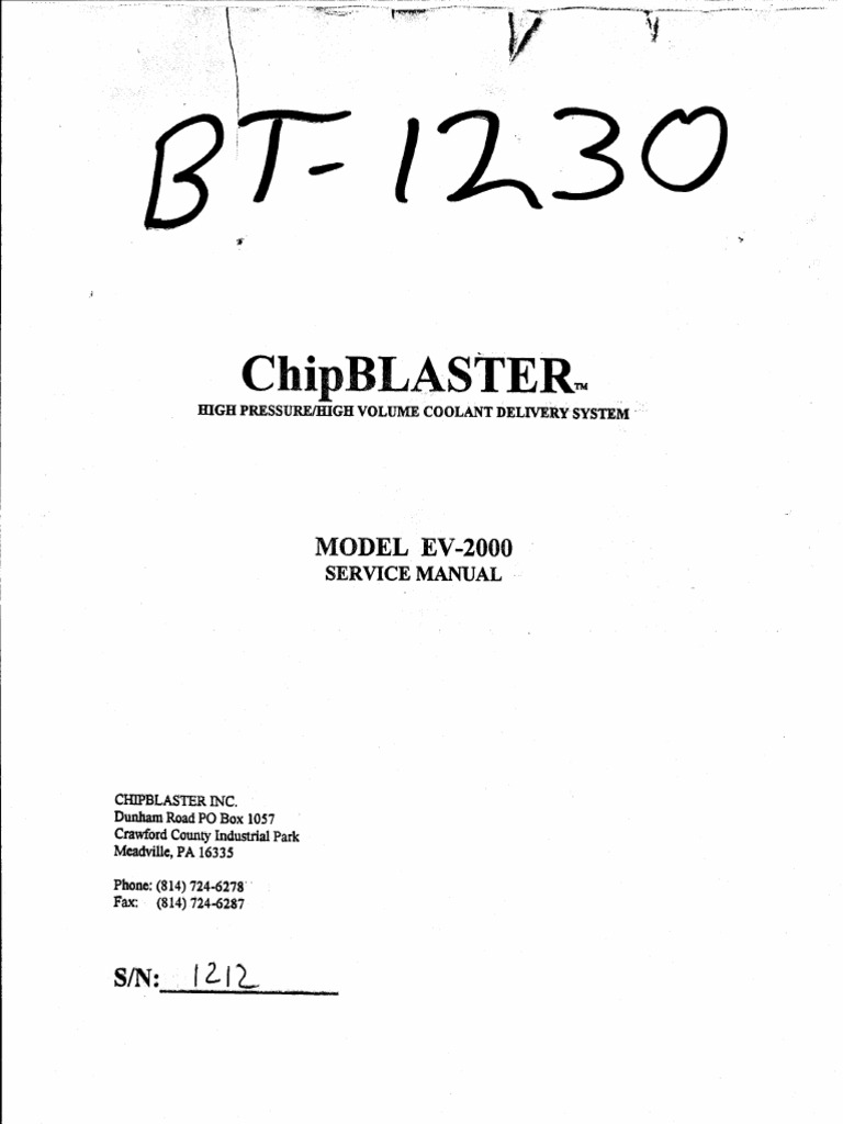 EV-2000 ChipBLASTER Service Manual | PDF | Electrical Connector | Relay
