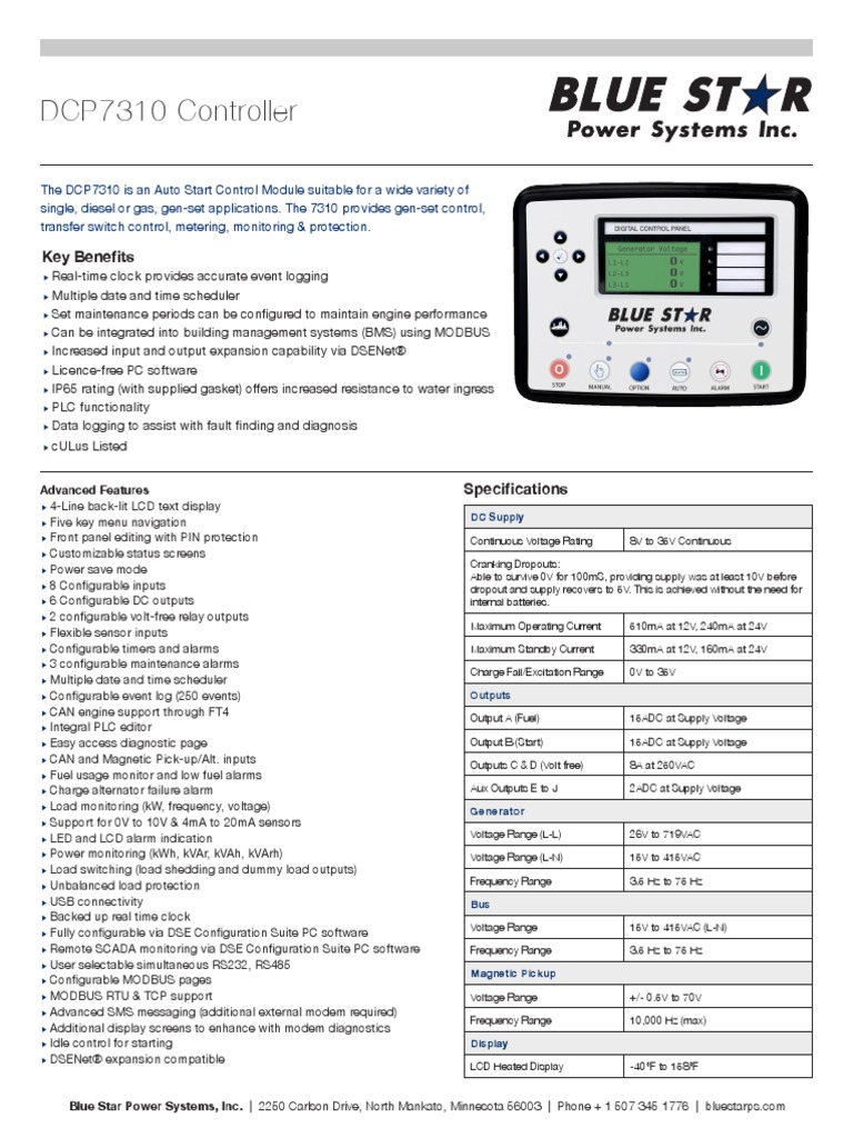 DCP7310 Controller (Full Spec) | Download Free PDF | Programmable Logic ...