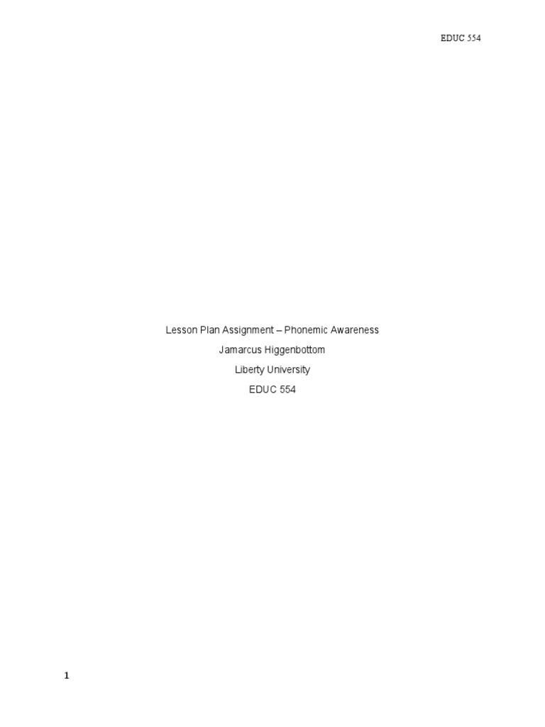 Lesson Plan Phonics Pdf Phonics Phoneme