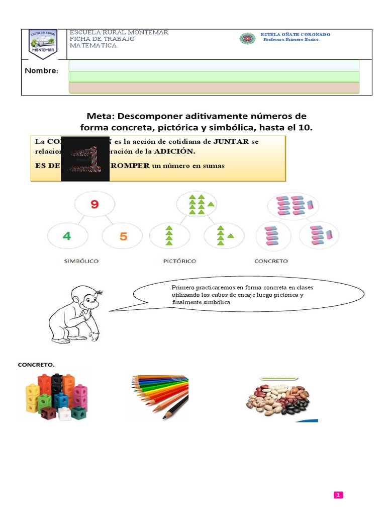 Guia Aprendizaje Componer y Descomponer Numeros | PDF | Matemáticas