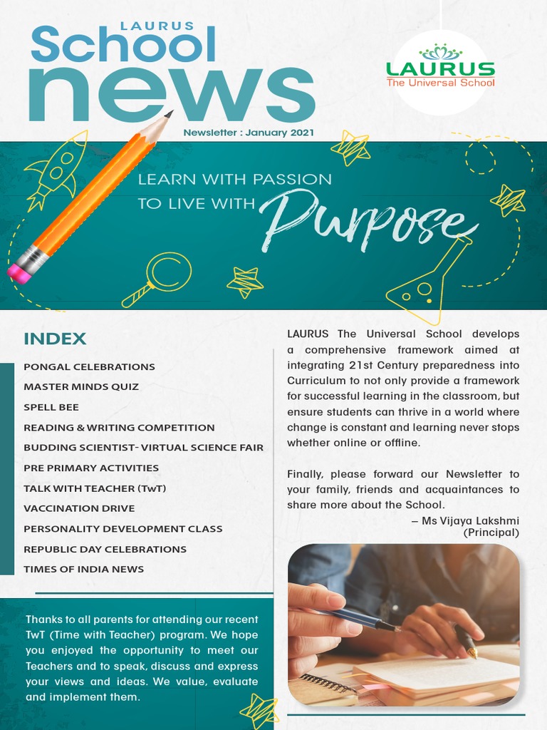 January 2021 School Newsletter | PDF | Teachers | Reading Comprehension