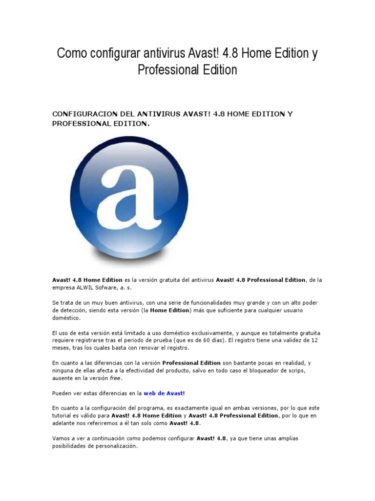 Como Configurar Antivirus Avast | PDF | Virus de computadora | Desarrollo de software