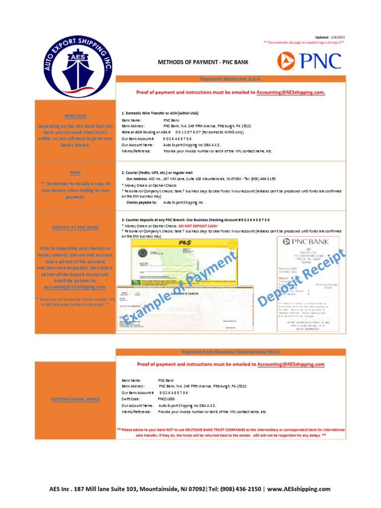 PNC Bank Payment Methods | PDF | Payments | Cashier's Check