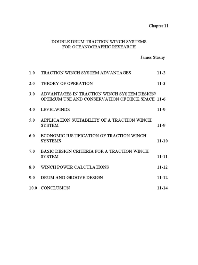 11 Traction Winch Systems | PDF | Horsepower | Friction