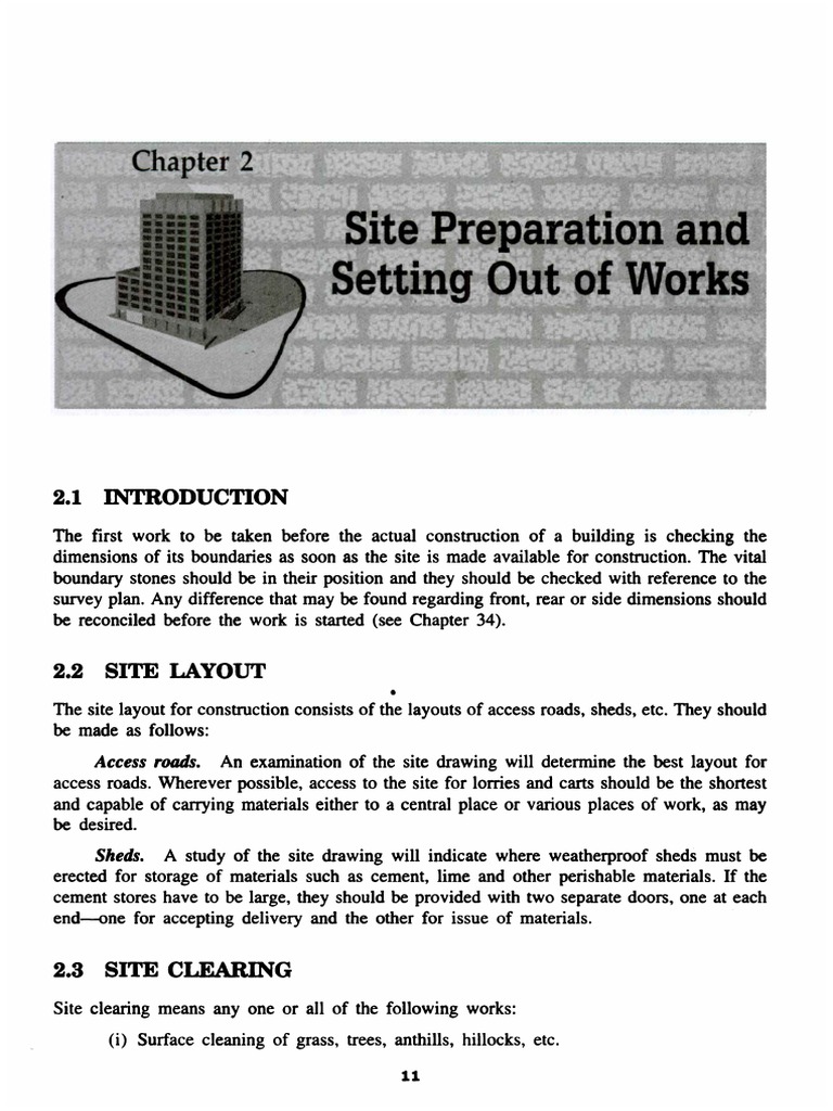 Setting Out and Excavation - BC PC Varghese | PDF
