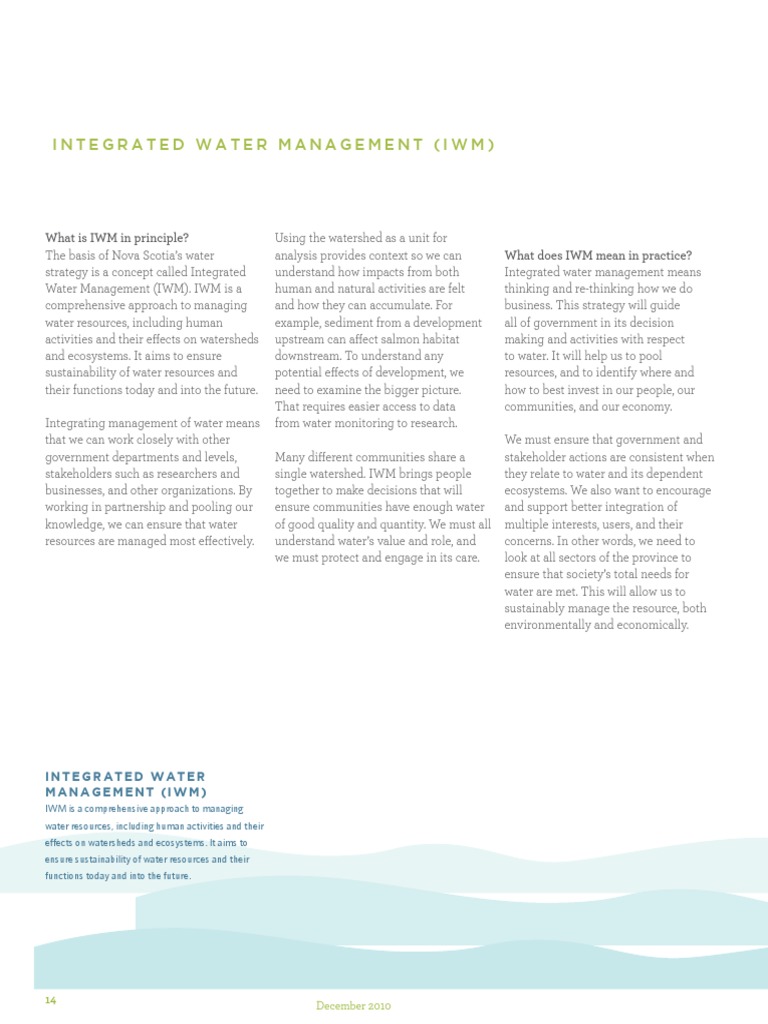 Integrated Water Management (Iwm) : What Is Iwm in Principle? What Does ...