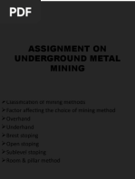 Sublevel Open Stoping Method | PDF | Mining