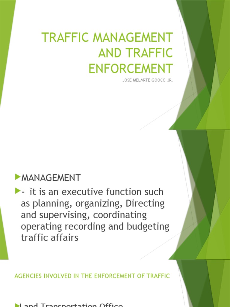 Traffic Management and Traffic Enforcement | PDF | Police | Traffic