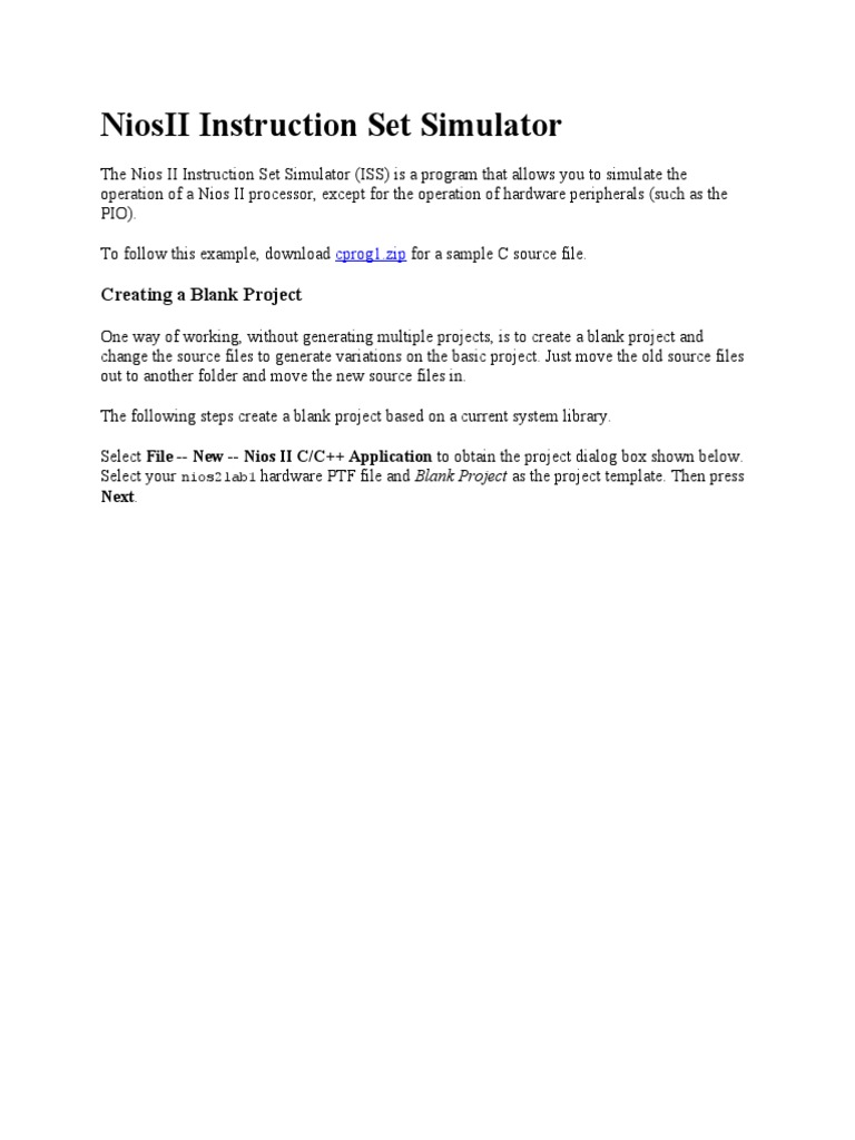 NiosII Instruction Set Simulator | PDF | Subroutine | Computer File