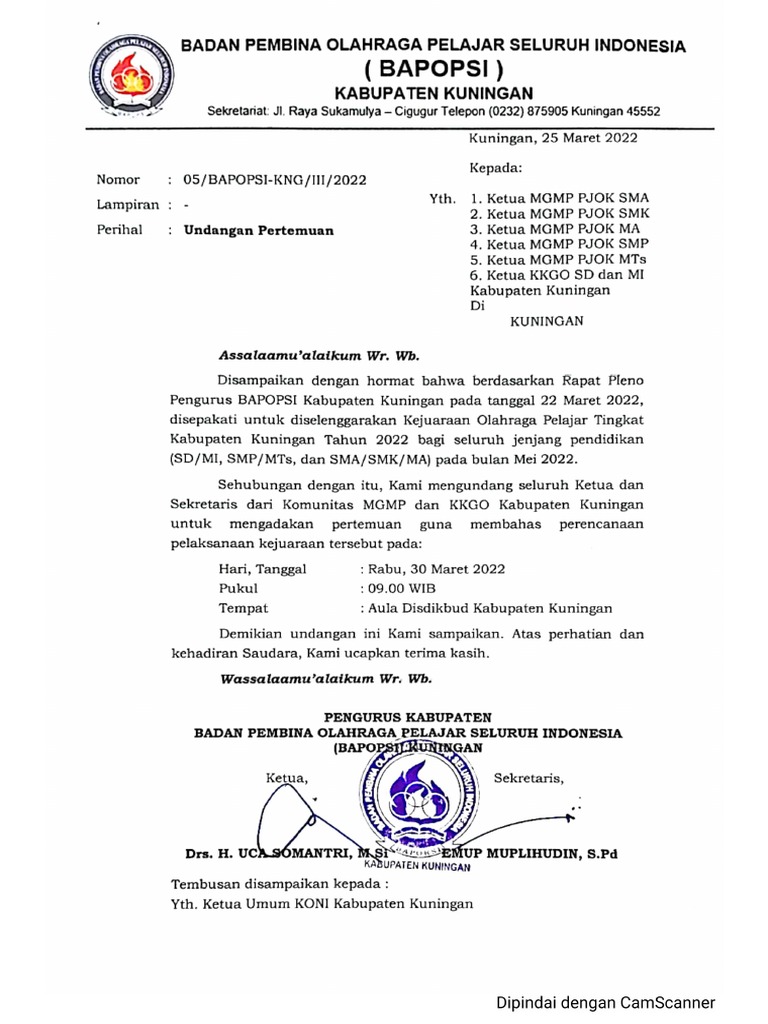 Undangan Pertemuan | PDF