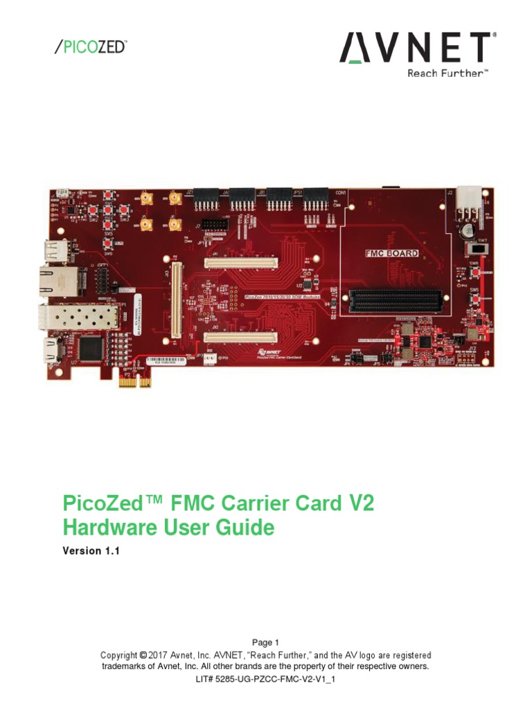 Picozed™ FMC Carrier Card V2 Hardware User Guide | PDF | Computer ...