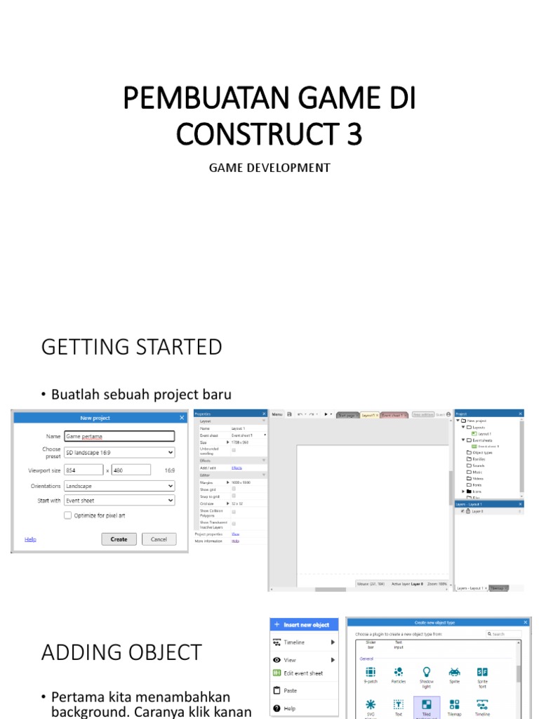 Panduan Membuat Game di Construct 3 | PDF