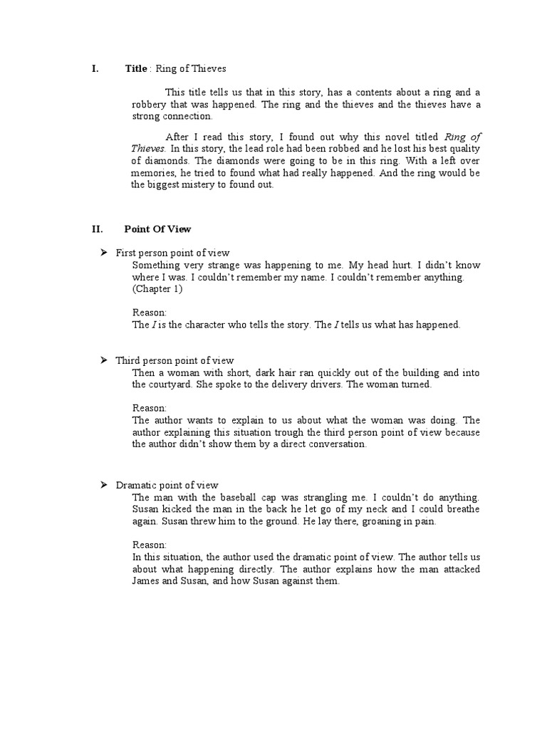 Analysis of Book | PDF | Narration