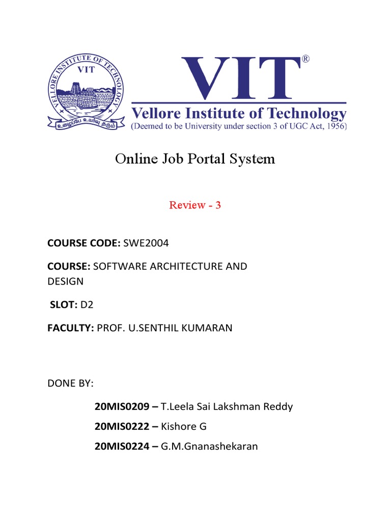 Online Job Portal System | PDF | System | Databases