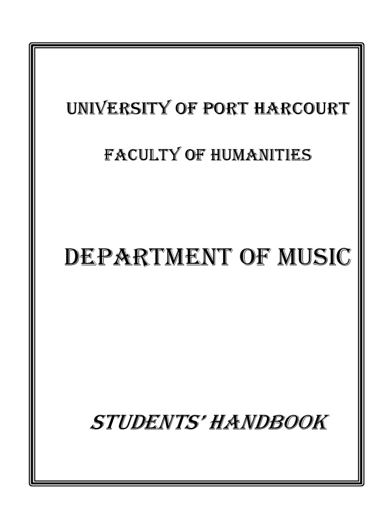 Department of Music: Students' Handbook | PDF | Bachelor's Degree ...