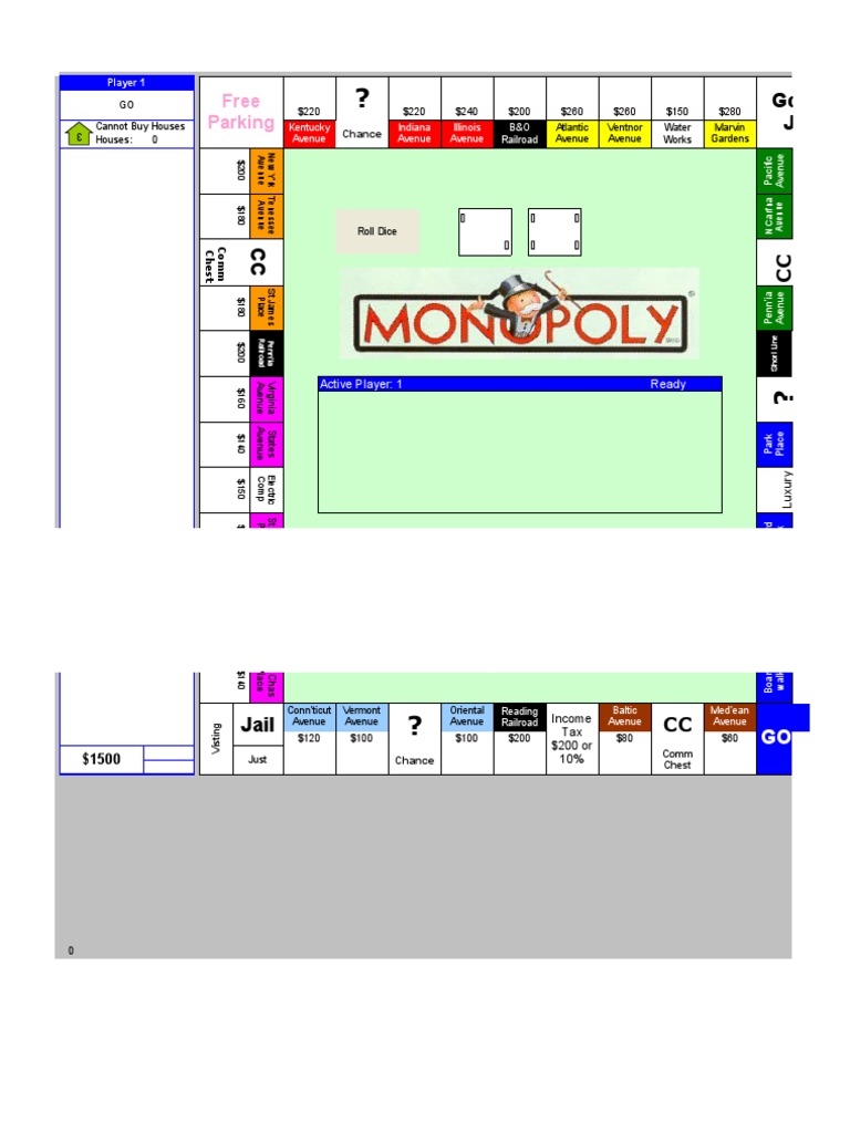 Monopoly Board and Player Data | PDF | Mortgage Loan | Banks