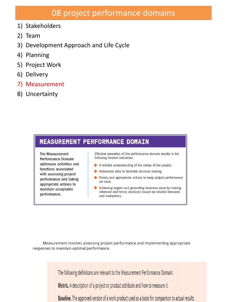 08 Project Performance Domains | PDF | Performance Indicator | Business