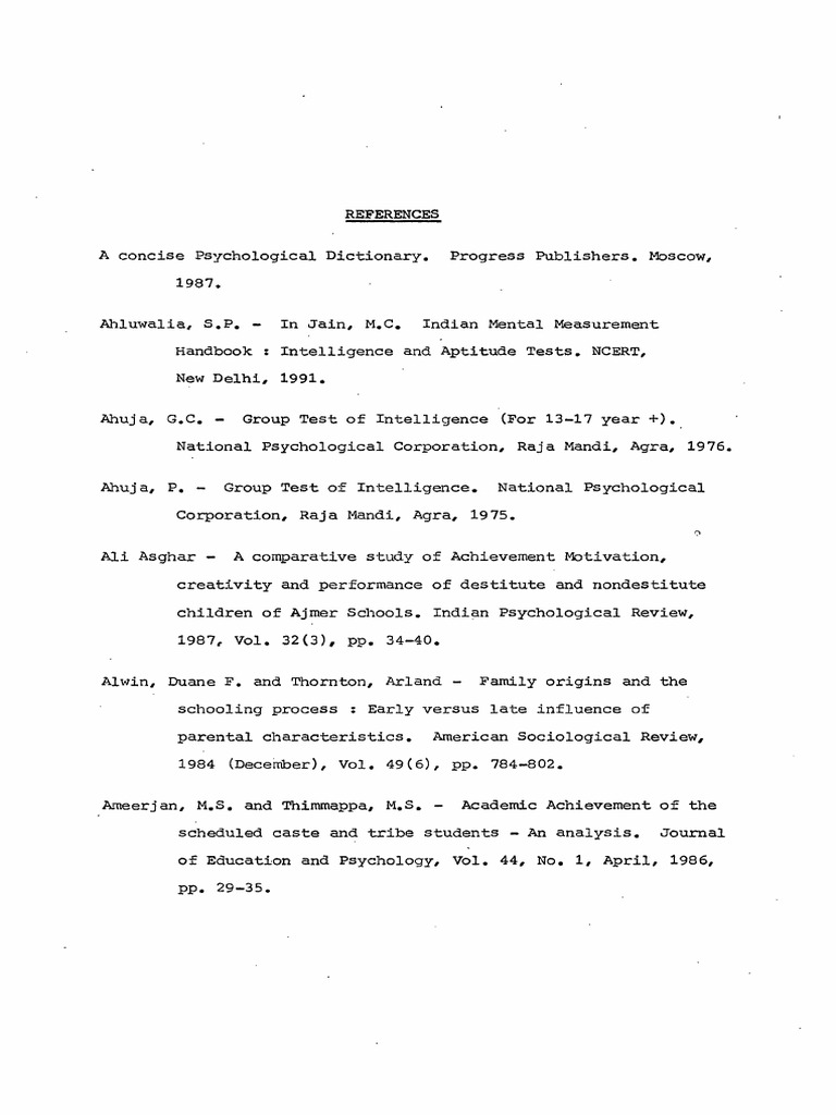 19 References | PDF | Psychology | Intelligence