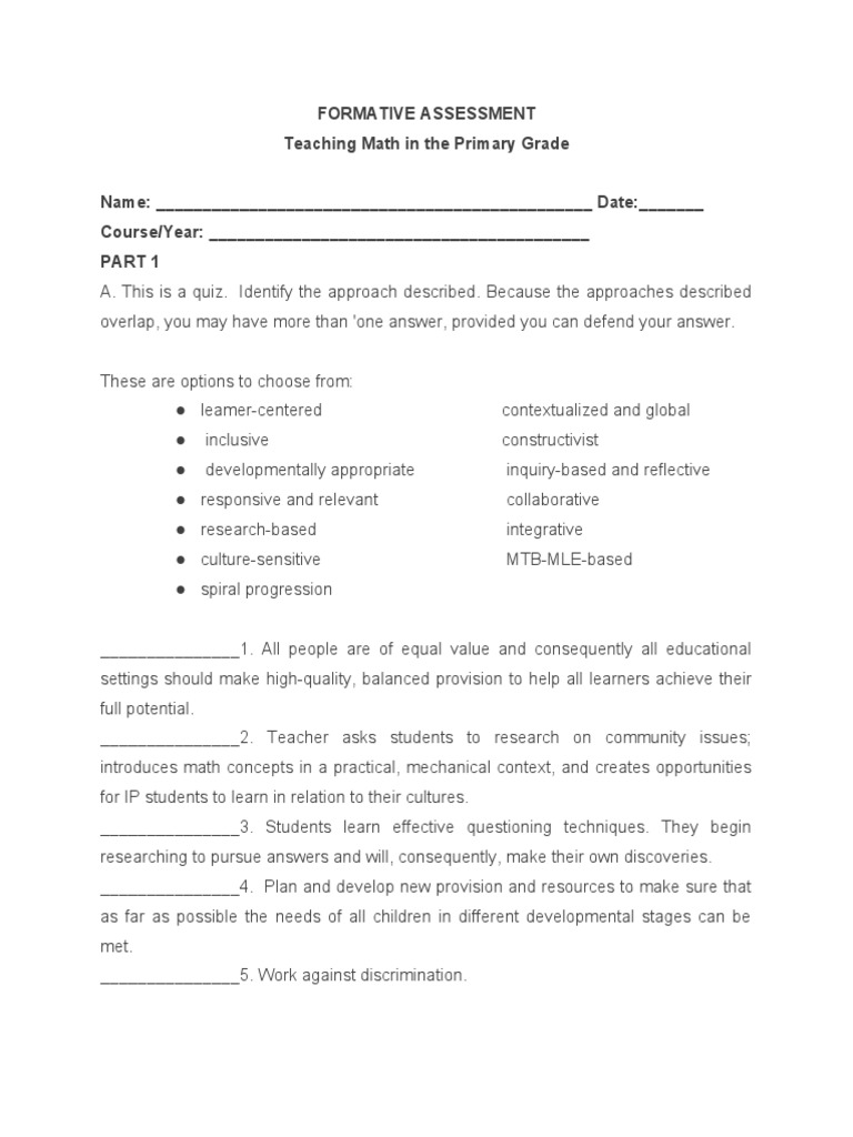 Teaching Math Formatively | PDF | Learning | Constructivism (Philosophy ...