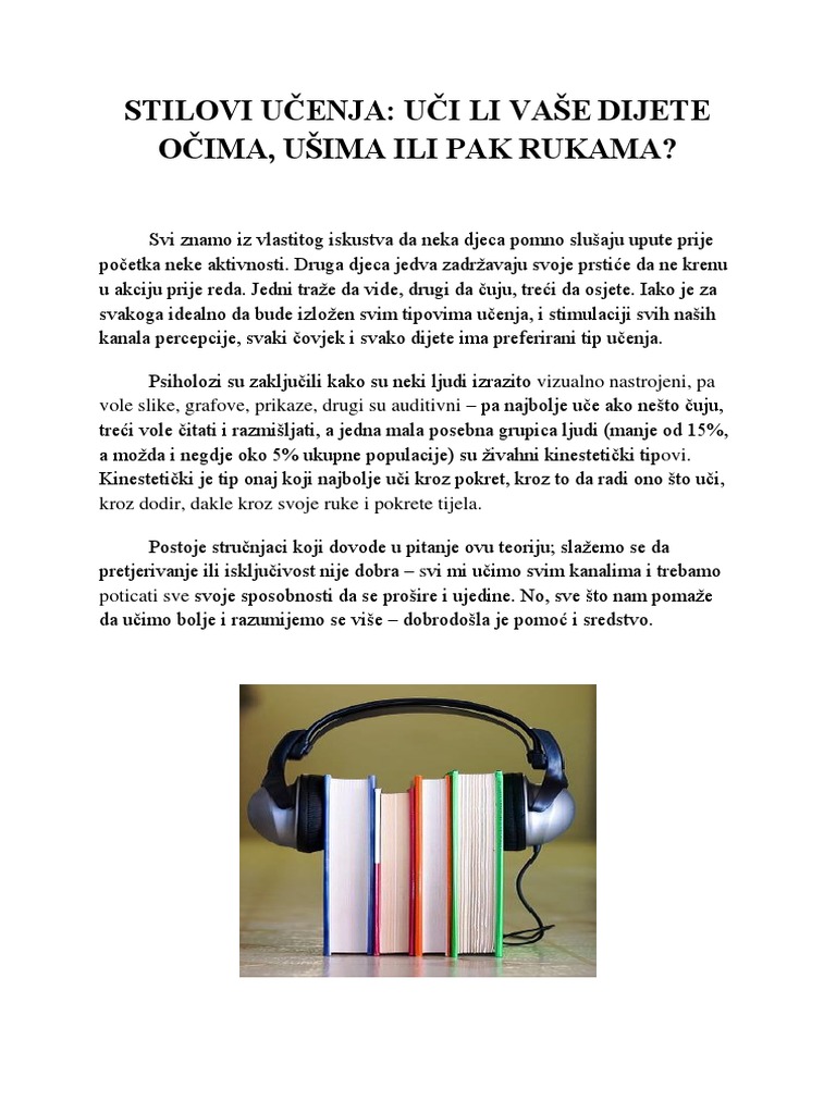 Stilovi Ucenja | PDF