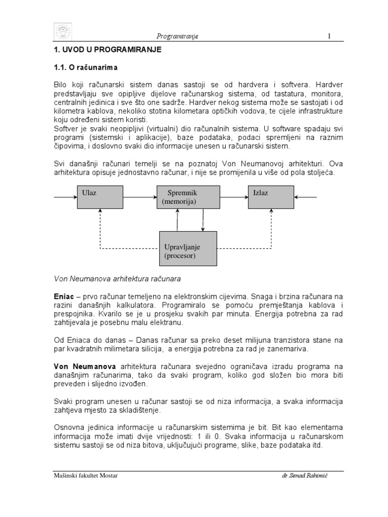 Skripta Programiranje | PDF