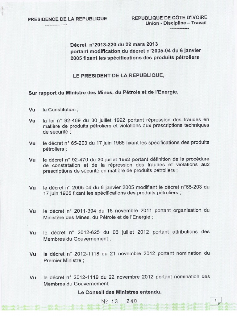 Spec Cote Divoire | PDF