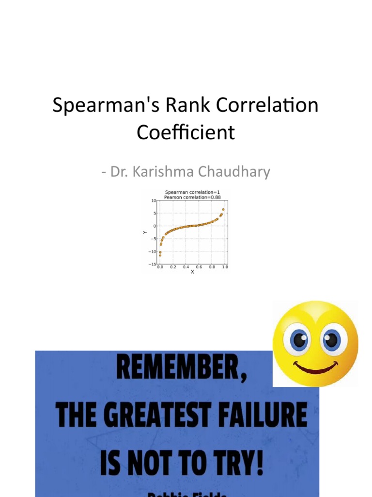 Spearman's Rank Correlation | PDF | Spearman's Rank Correlation Coefficient | Regression Analysis