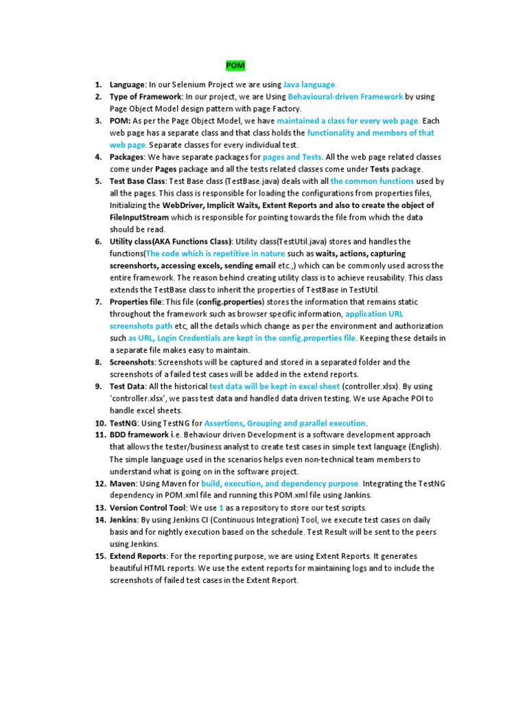 POM Framework | PDF | Class (Computer Programming) | Selenium (Software)