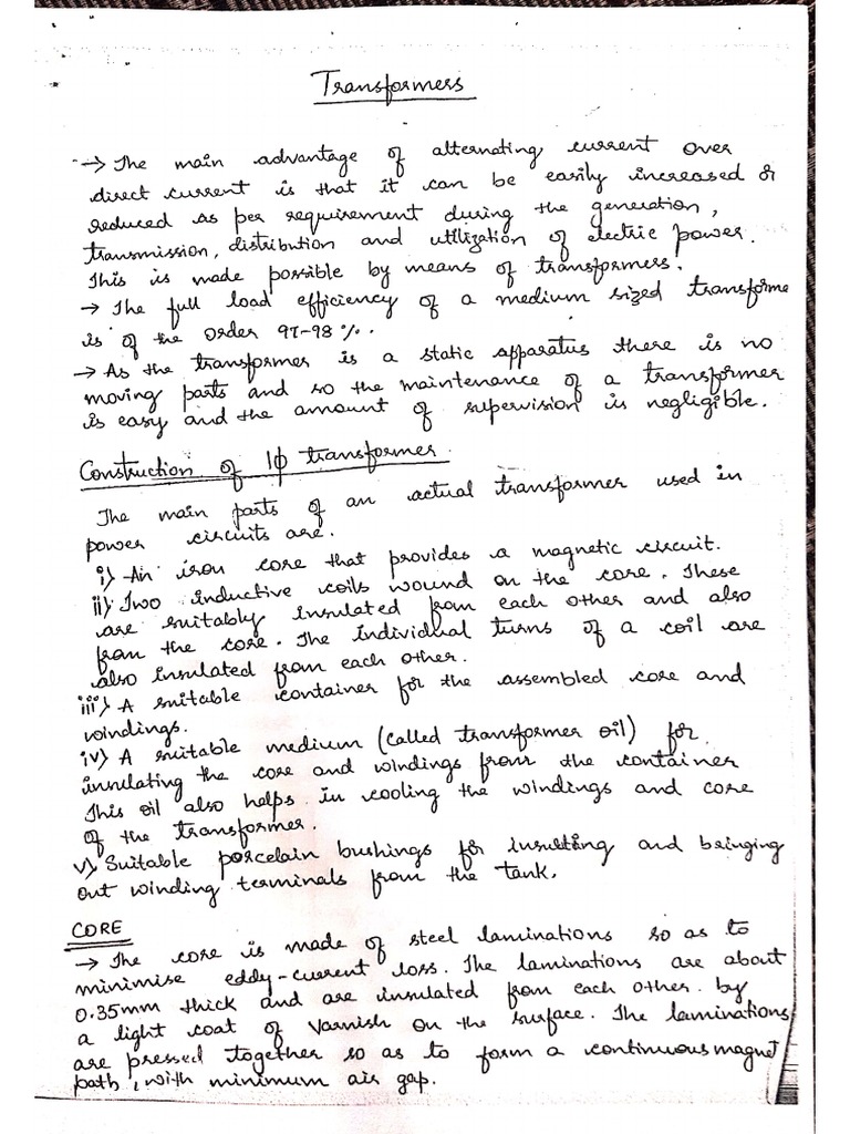 UNIT-3 Transformers | PDF