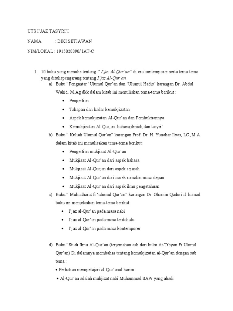 I'jaz Alquran | PDF | Agama & Spiritualitas