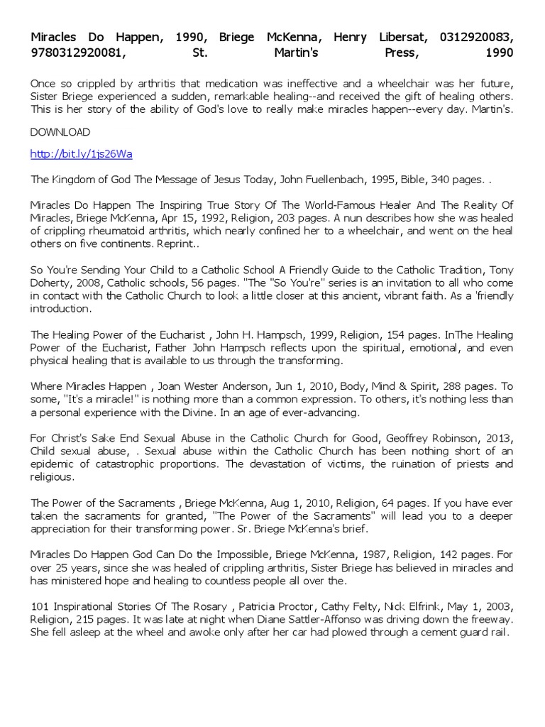 Miracles Do Happen | PDF | Faith Healing