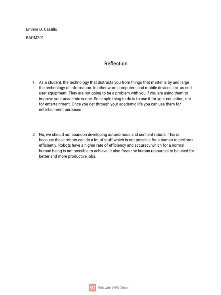 Reflection | PDF | Science & Mathematics | Computers