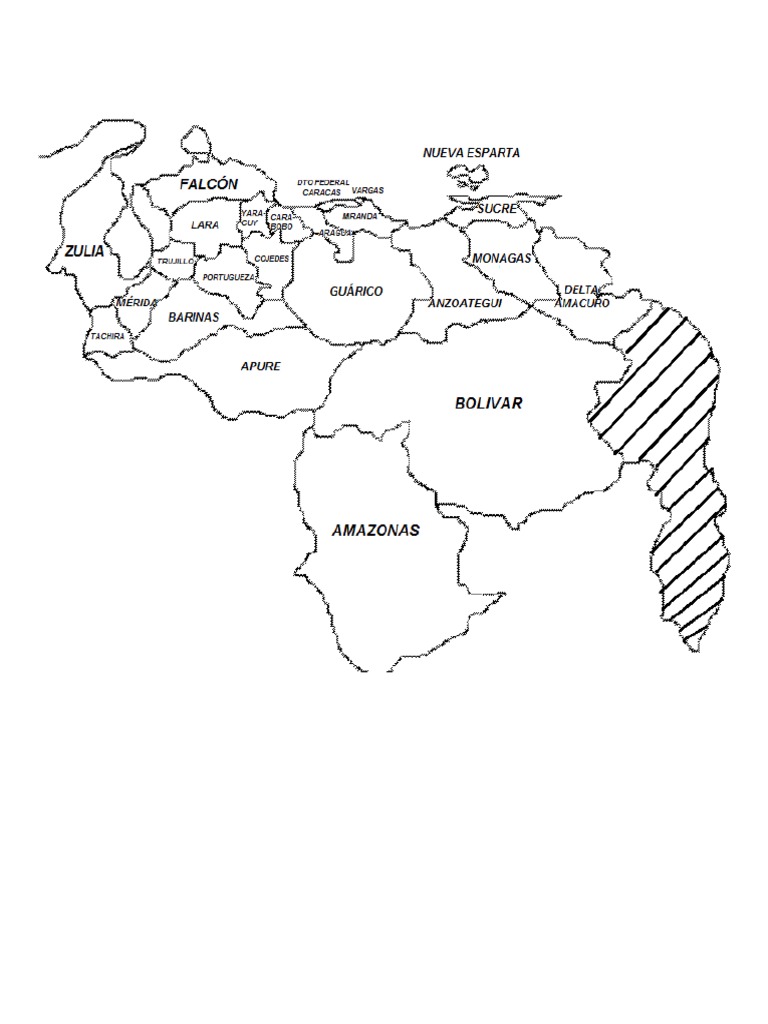 Mapa de Venezuela para Colorear | PDF