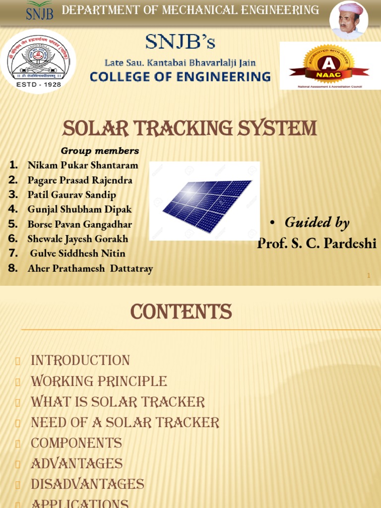 Solar Tracking System PPT (1) - 1 | Download Free PDF | Photovoltaics ...