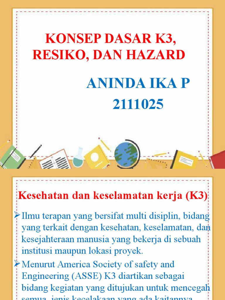 Konsep Dasar k3, Resiko, Dan Hazard | PDF