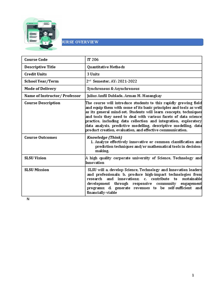 Quantitative Methods Module 1 | PDF | Statistical Classification ...