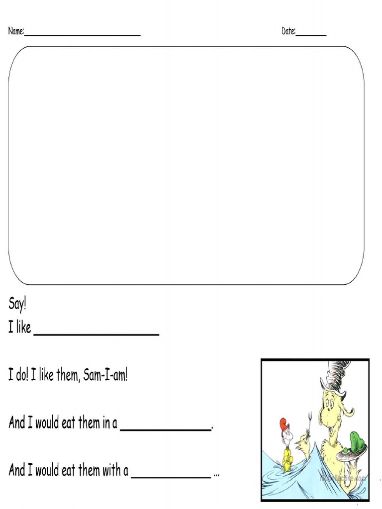 Green Eggs and Ham - Guided Writing | PDF