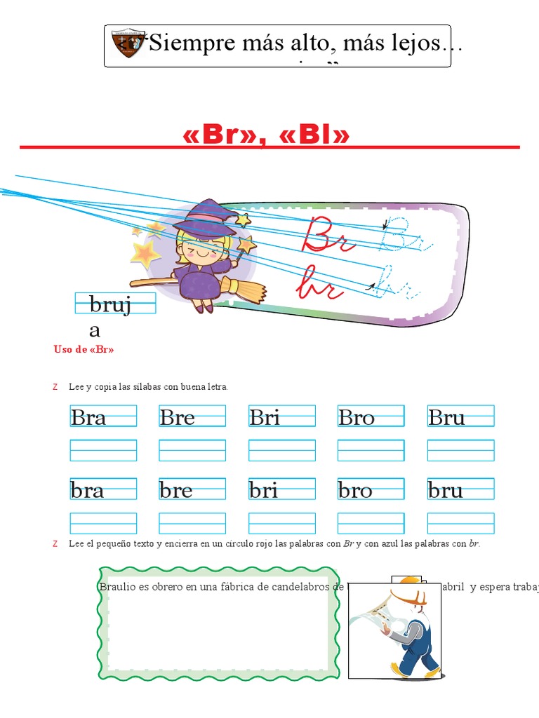 Uso de las combinaciones "br" y "bl | PDF