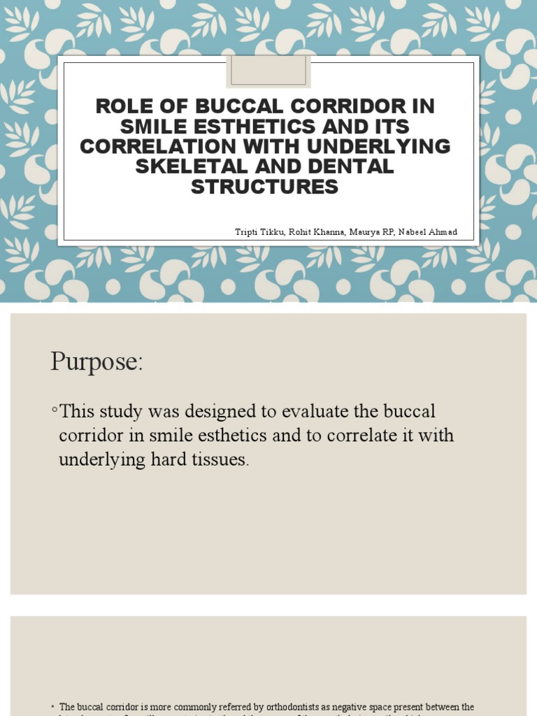 Buccal Corridor's Impact on Smile Esthetics | PDF | Smile | Orthodontics