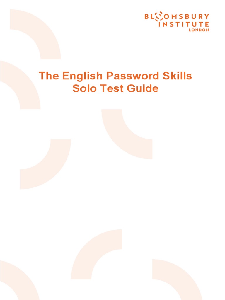 The English Password Skills Solo Test Guide Final | PDF | Login | Password