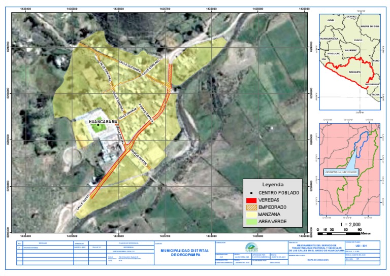 01 Mapa de Ubicacion Proyecto Huancarama | PDF | Geofísica | Datos ...