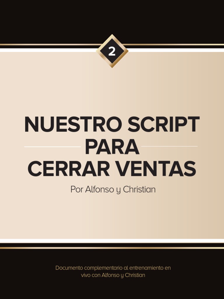 Alfosno y Christian LIVE 2 Script Ventas | PDF