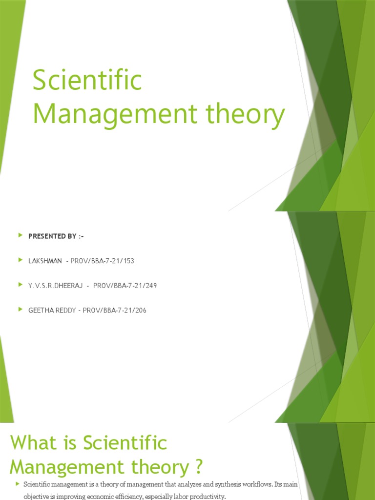 Scientific Management Theory | PDF | Employment | Science