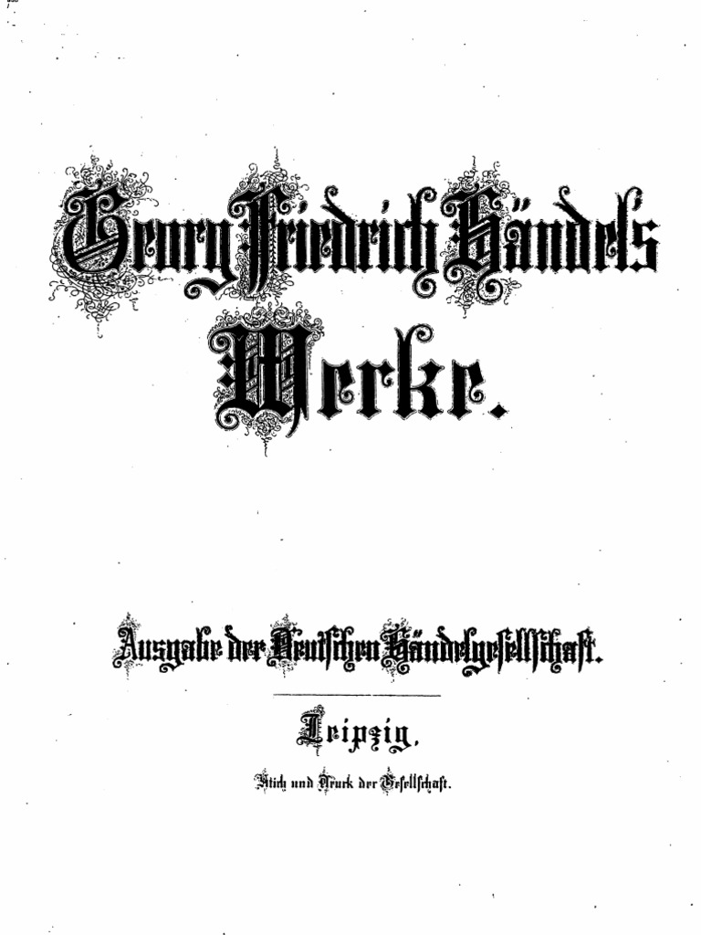 Serse Opera by Handel - Full Score | PDF